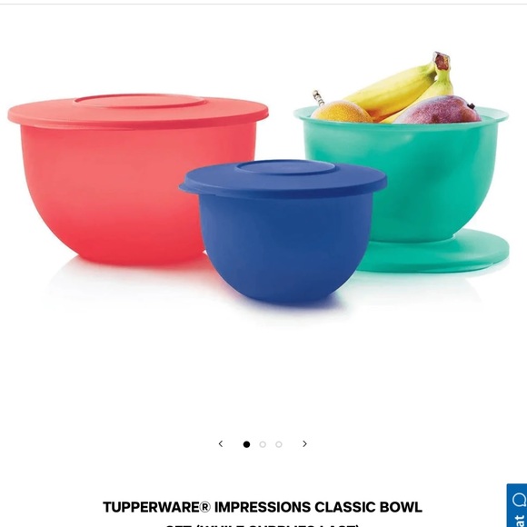 Tupperware | Kitchen | Tupperware Impressions Classic Bowl Set | Poshmark